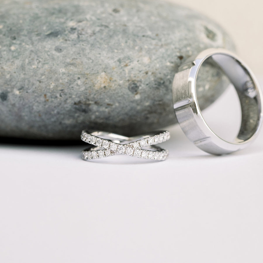 Moissanite Wedding Bands – DAVID SIMSON